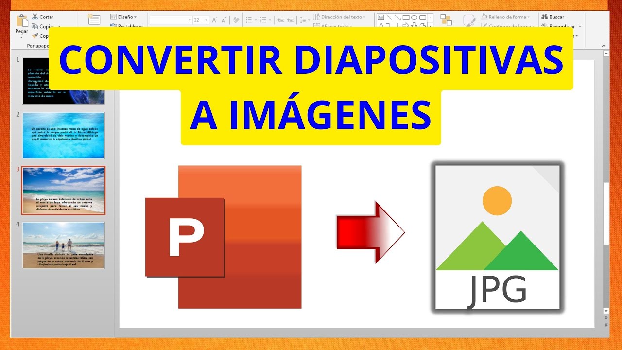 Cómo CONVERTIR o GUARDAR DIAPOSITIVAS de POWERPOINT a IMÁGENES - YouTube