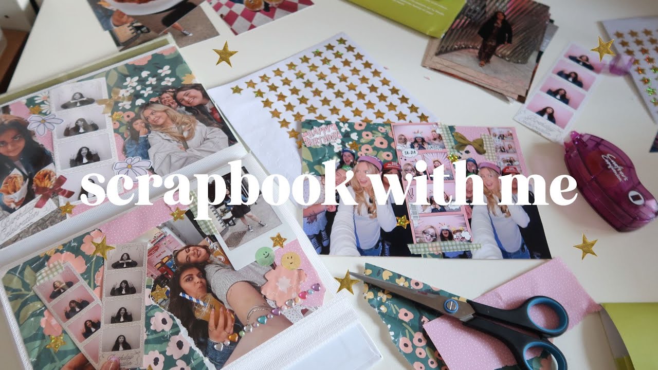 scrapbook with me 🎞️ how to layout a scrapbook page, scrapbook ...