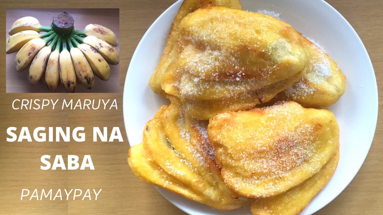 CRISPY BANANA FRITTER | Saging na Saba Maruya Pamaypay | Crispy Maruya ...