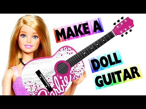 How to make a Doll Guitar - Easy Doll Crafts - simplekidscrafts - simplekidscrafts