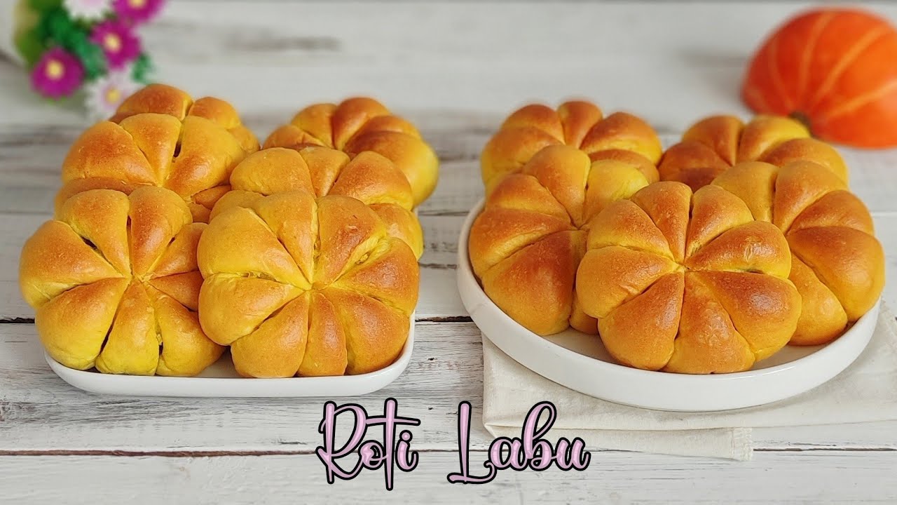 Resep dan cara membuat roti labu - YouTube