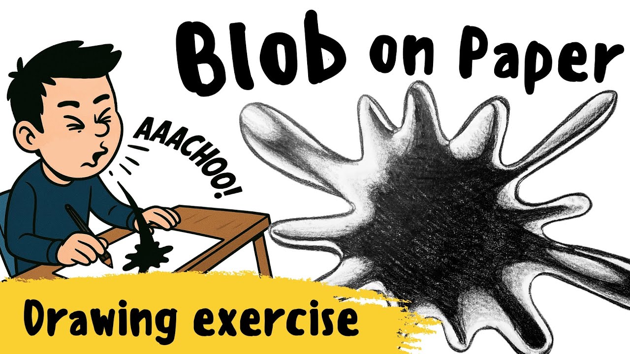 Learn to draw a blob in 5 minutes - Draw a realistic ink blob - YouTube