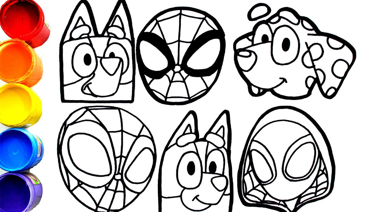 🔴🔴How To Draw Marvel's Spidey and His Amazing Friends and Bluey Season ...