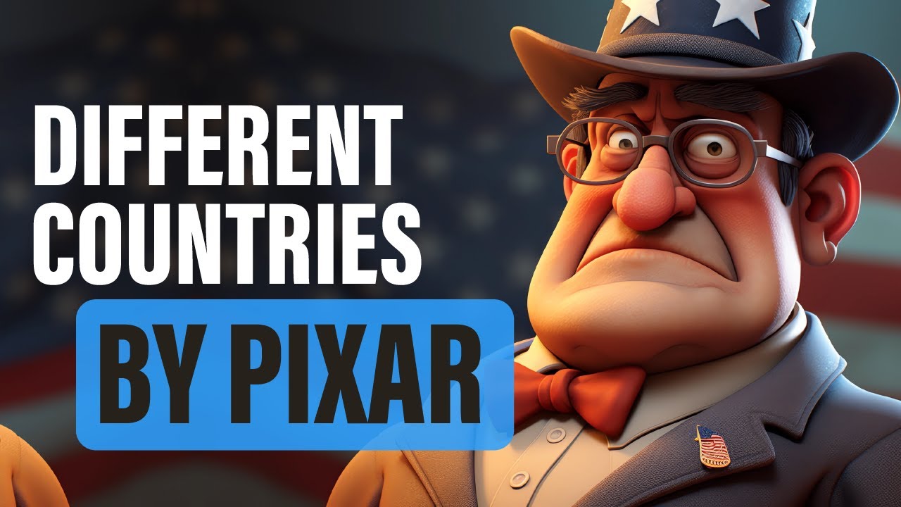Countries by Pixar| AI interpretation of countries in Disneys Pixar ...