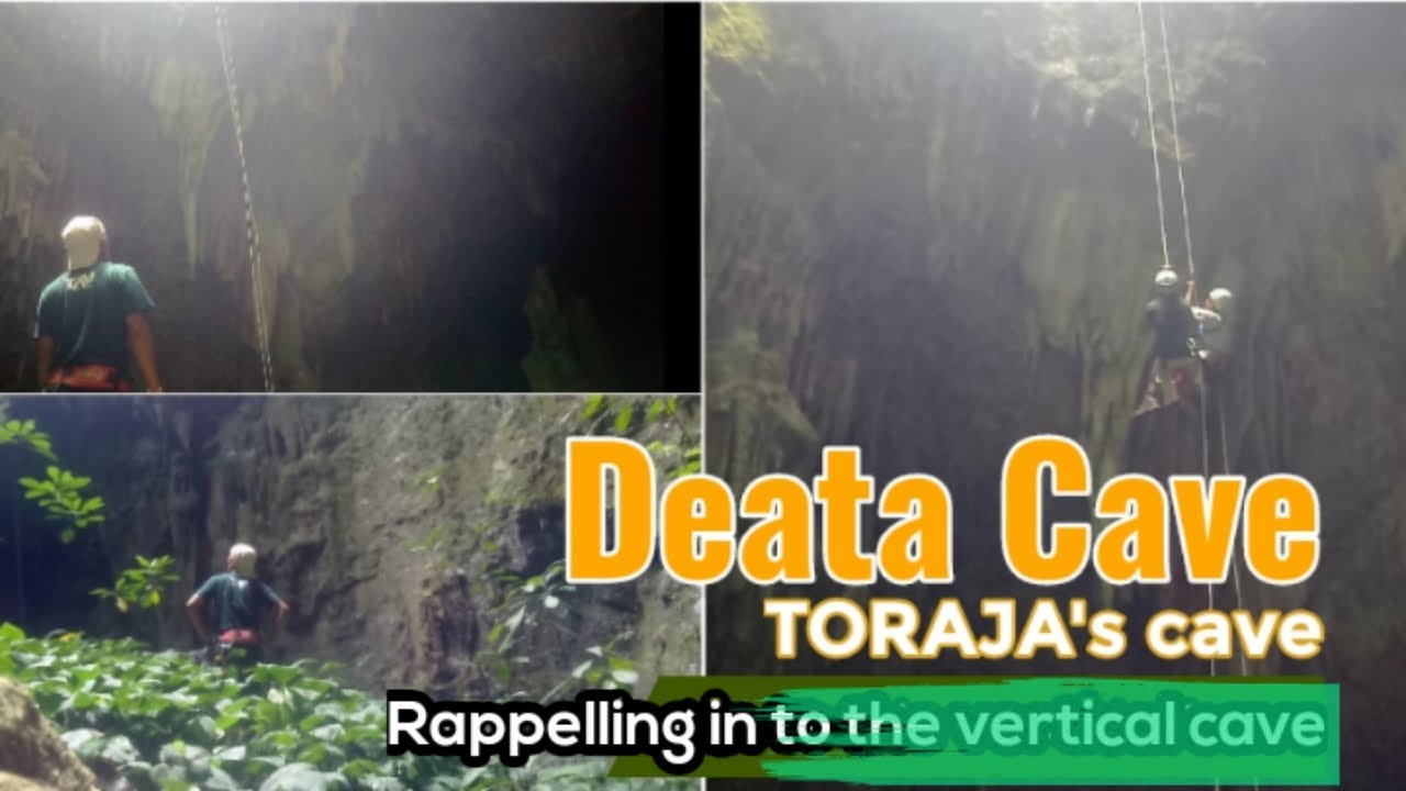 CAVING | rappelling in to the vertical cave "Toraja - Deata cave" - YouTube