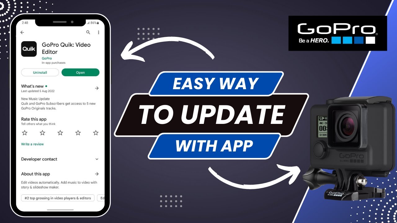 How to Update GoPro Hero 7 Black with App - YouTube