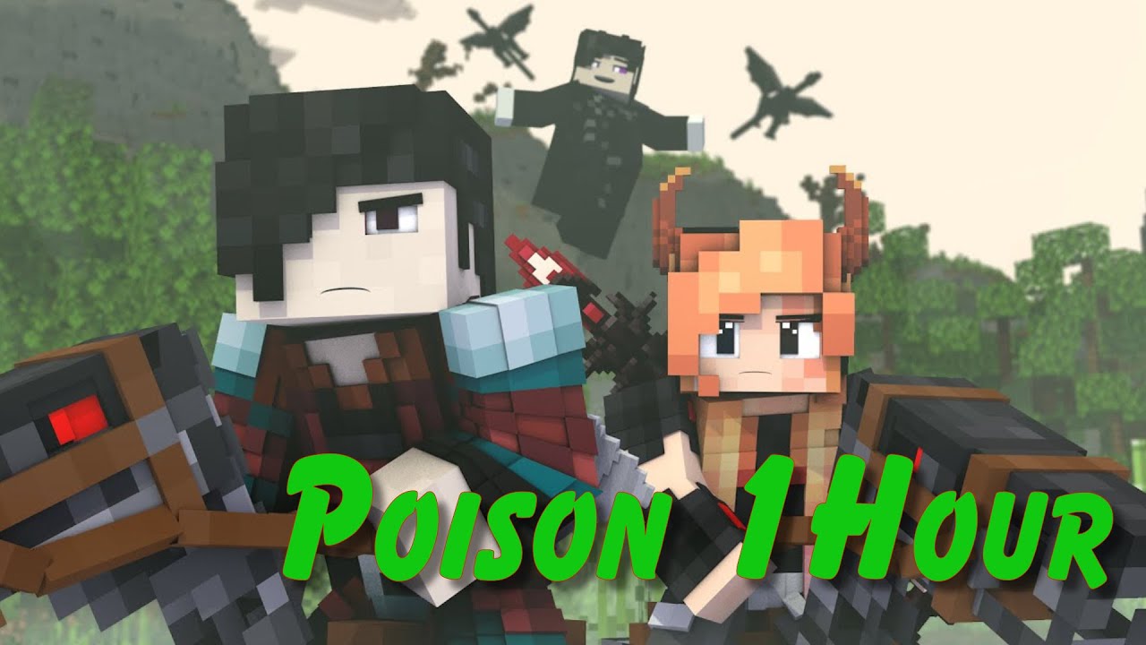 "Poison" | Minecraft Original Music Video | 1 Hour By Rainimator - YouTube