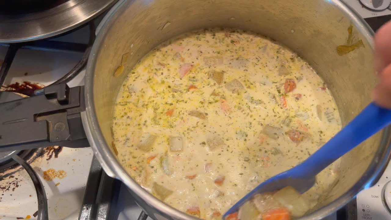 How to Cook Alaska Salmon Chowder - With Elizabeth Bauer - YouTube