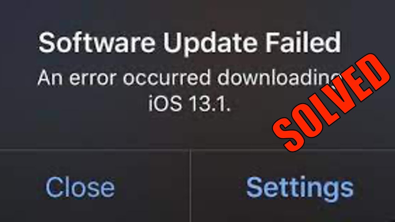 Software Update Failed On iPhone Fix - YouTube