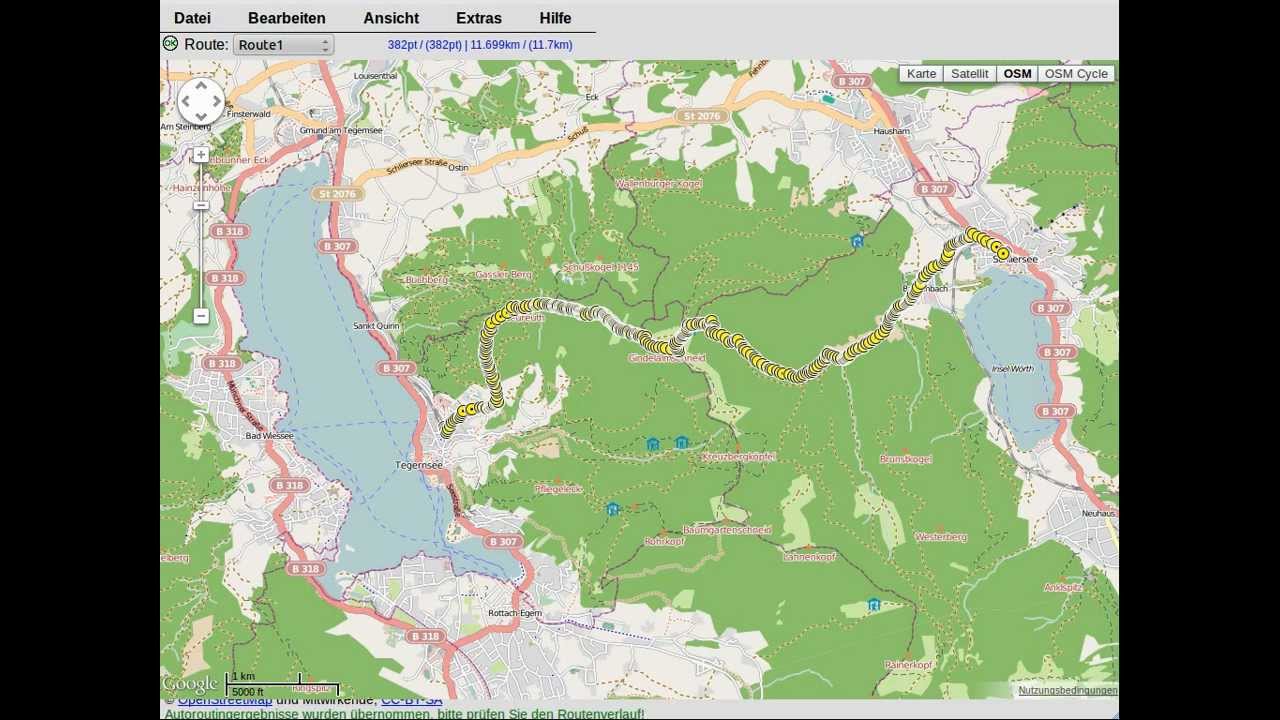 GPS Online Routen Planer Anleitung 2 - YouTube