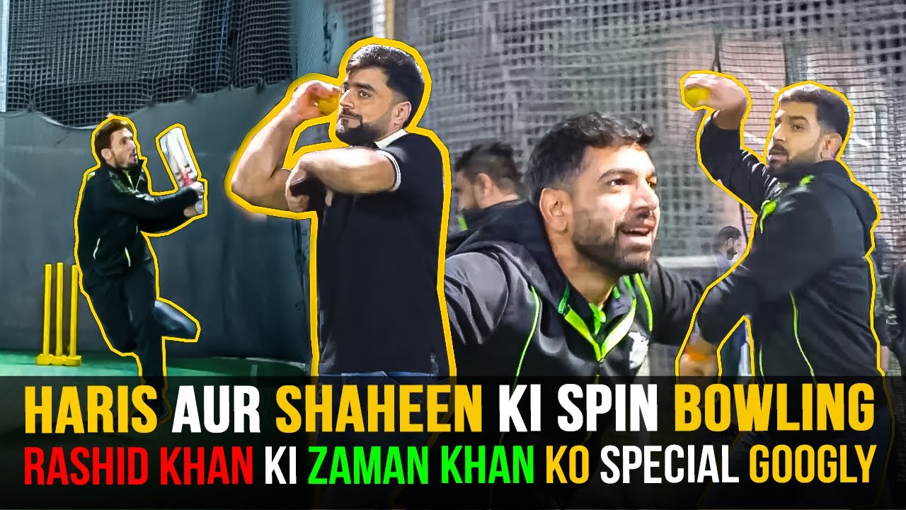 Shaheen & Haris bowling Leg Spin - Rashid Khan's unplayable Googly to ...