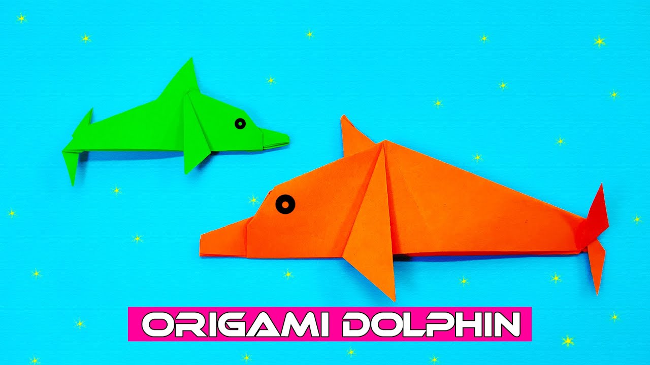 How To Fold A Paper Dolphin - (EASY ORIGAMI) - YouTube