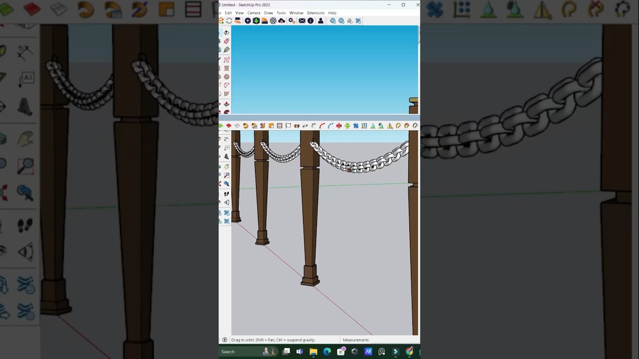 How to make fencing chain pattern multiple objects #shorts #cad # ...