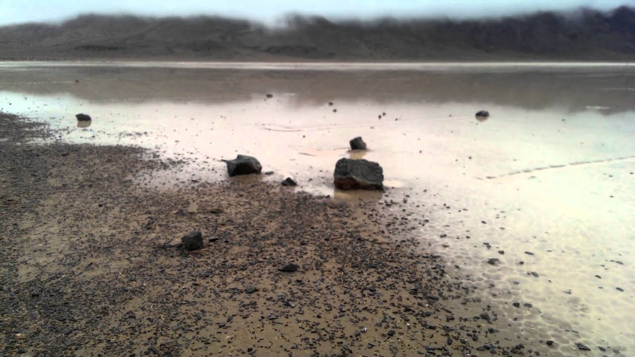 Racing Stones in the water. Racetrack Playa. - YouTube