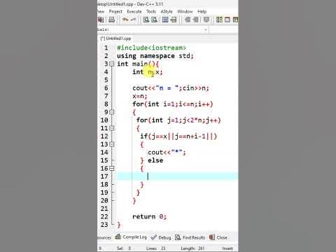 Print A alphabet pattern - C++ Program Tutorial 1. C++ pattern code ...
