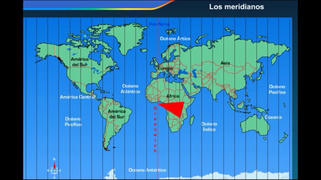 EL PLANISFERIO: MERIDIANOS Y LATITUDES. LOS HEMISFERIOS (4to) - YouTube