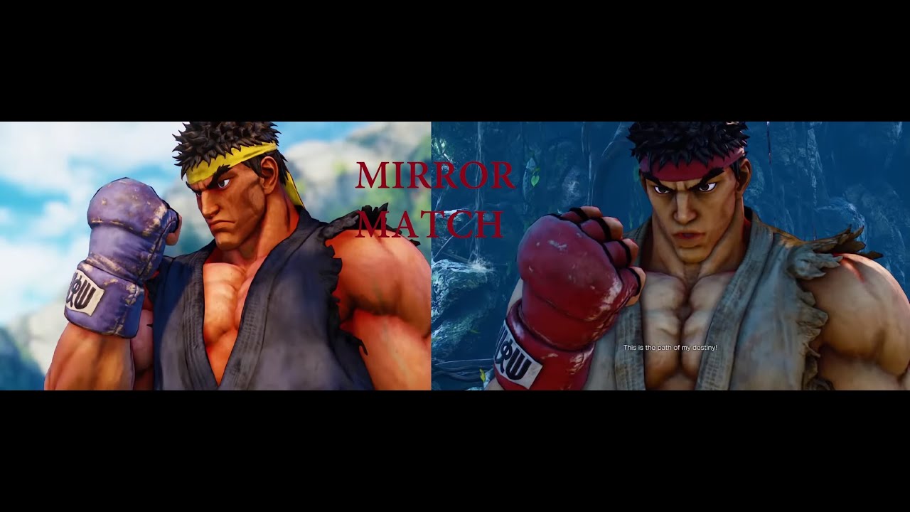 STREET FIGHTER V Ryu Vs Ryu Mirror Match! - YouTube