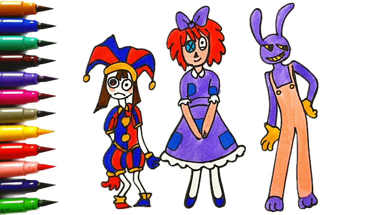 How to Draw a Pomni and Jax From The Amazing Digital Circus | Draw ...