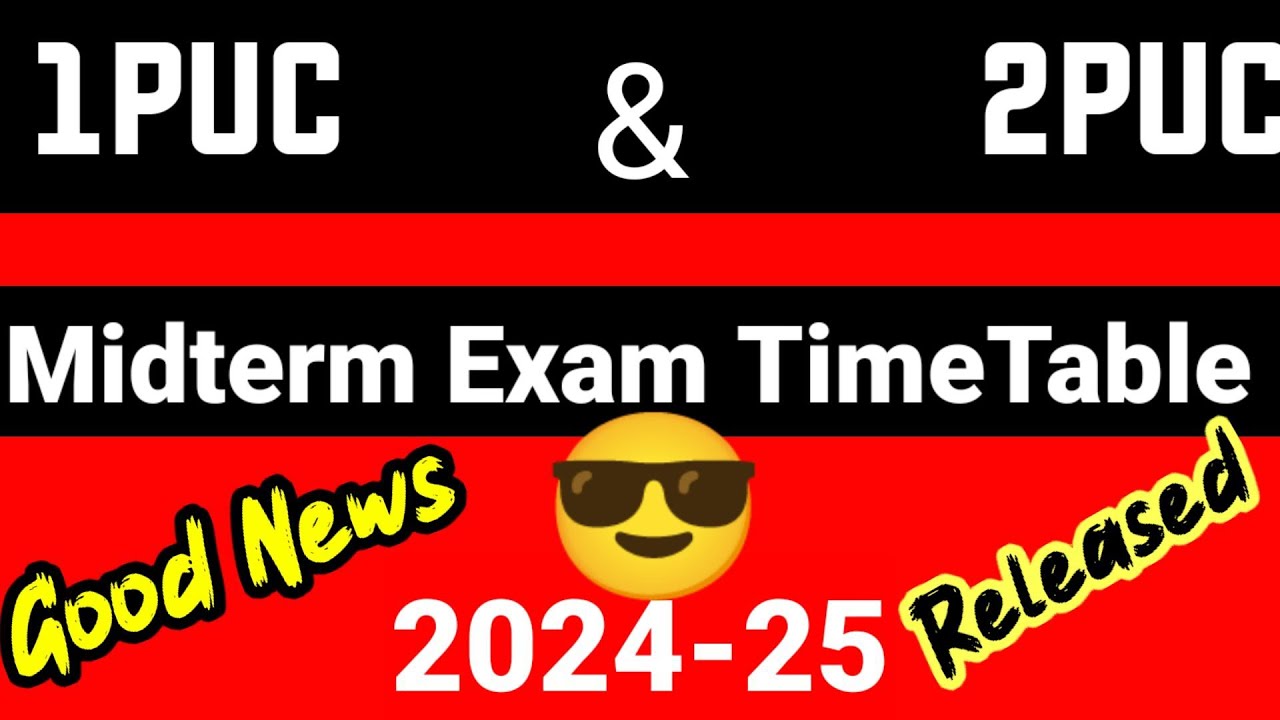 Midterm Exam timetable 2024-25 - YouTube