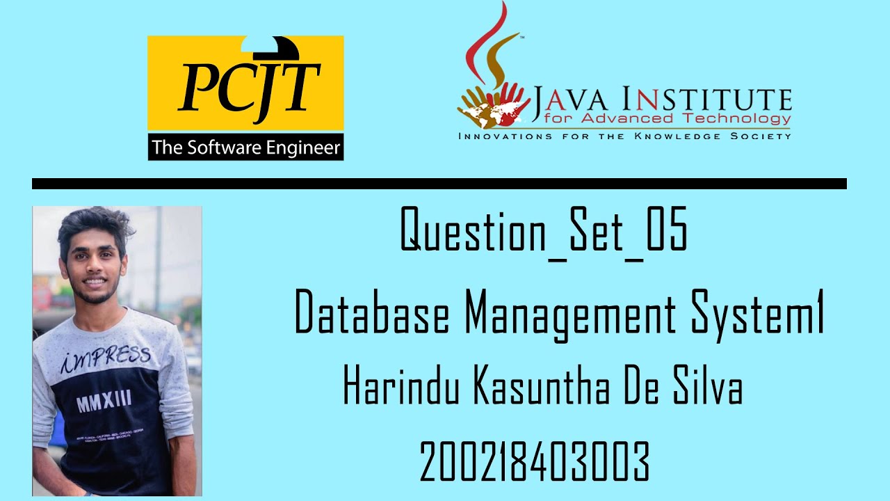 DBMS_Question_Set_05 | 1st Year | Java Institute - YouTube