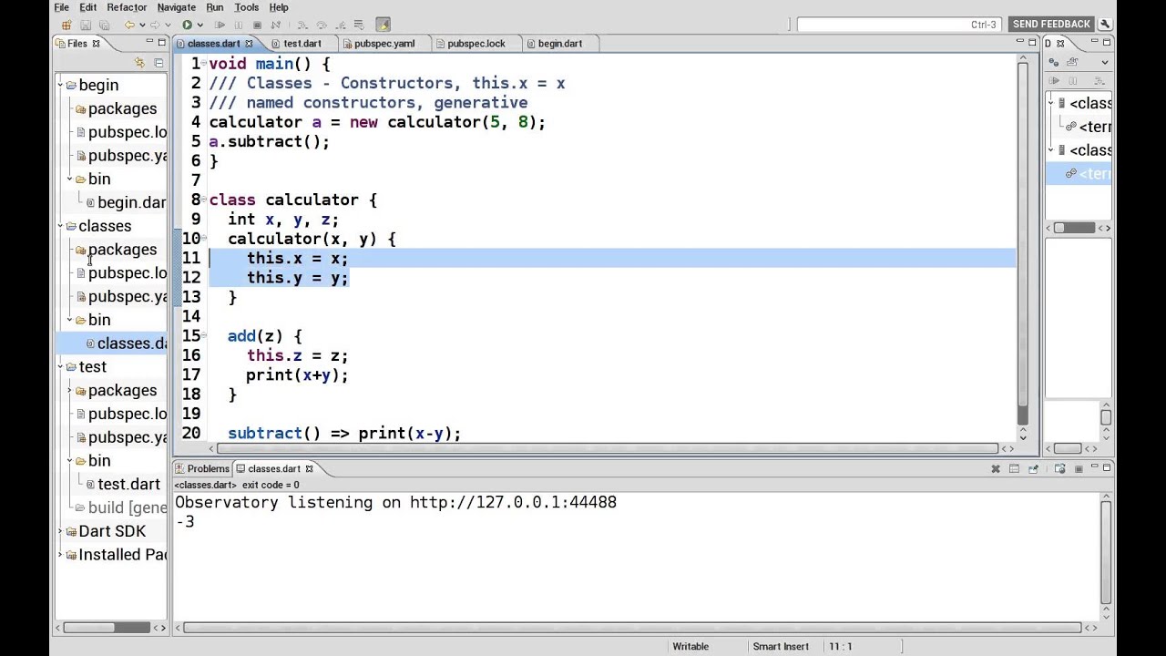 27 Learn To Program In Dart Class Constructors Youtube