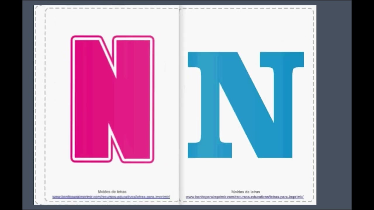 MOLDES DE LETRAS N - YouTube