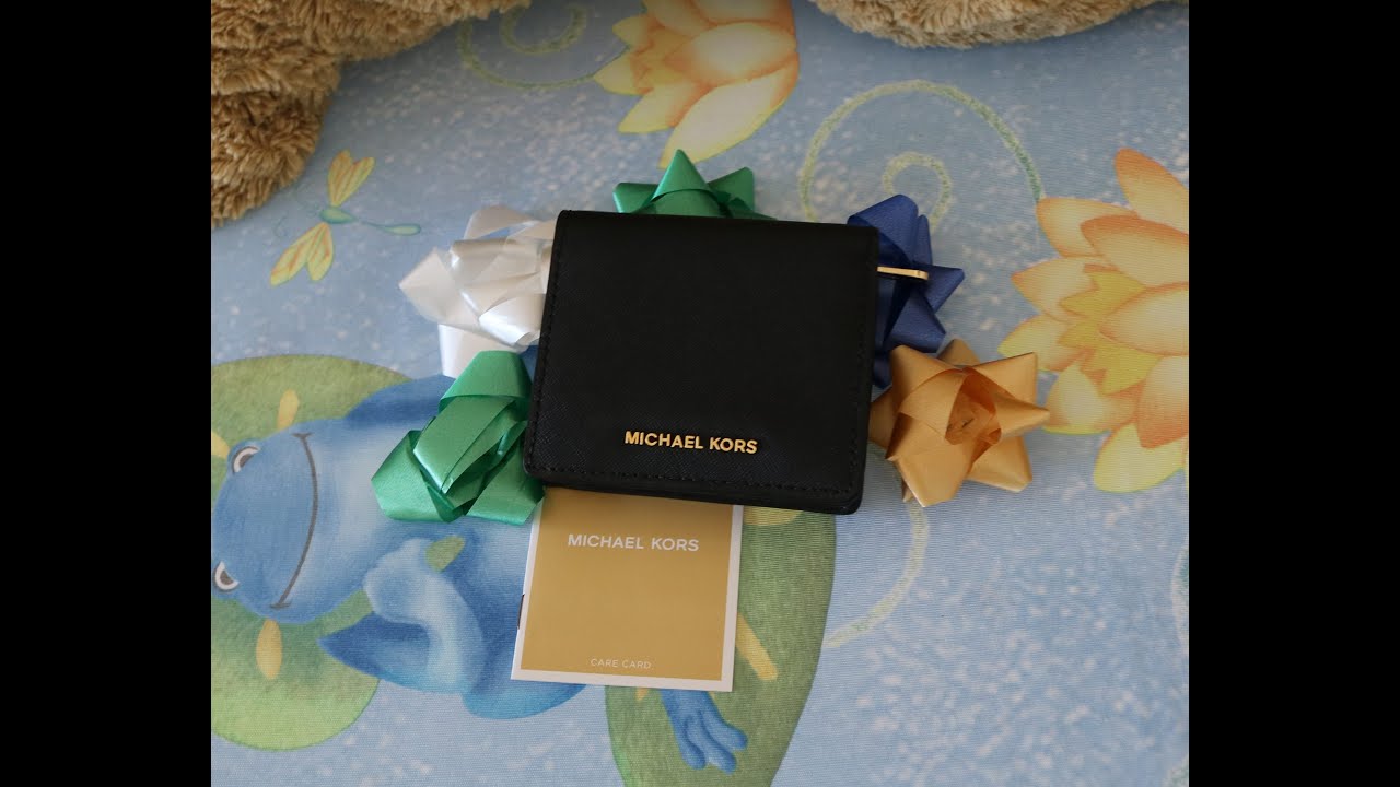 MICHAEL KORS FLAP CARD HOLDER MINI LEATHER WALLET - YouTube