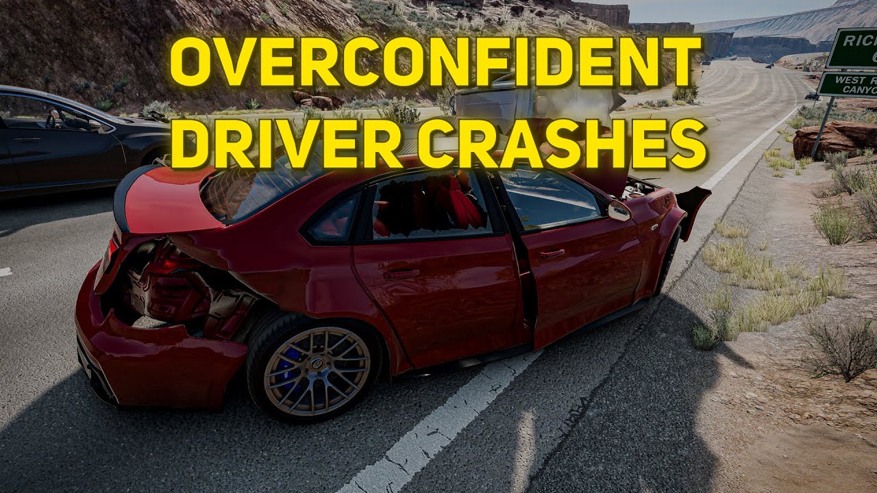 🚗💥 Overconfident Driver Crashes 3 #beamngdrive - YouTube