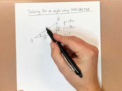 Solving for an Angle using SOHCAHTOA - YouTube
