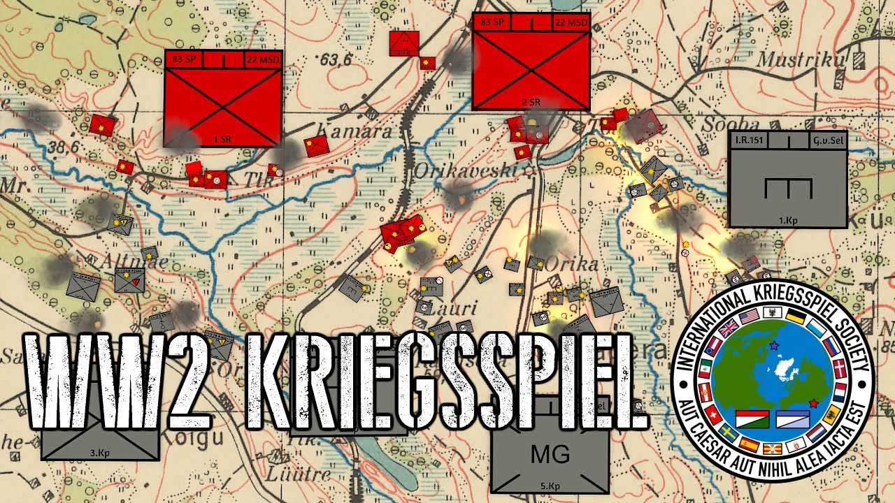 WW2 Kriegsspiel Game - Battle of Viljandi 1941 (Umpire Table) - YouTube
