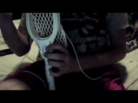 how to string a lacrosse stick bottom string - YouTube