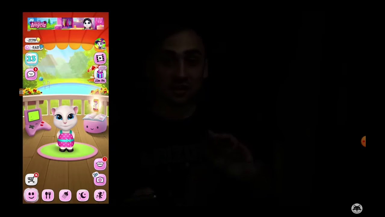 talking Angela există intrați pe canalul lui motan show și vedeți acolo ...