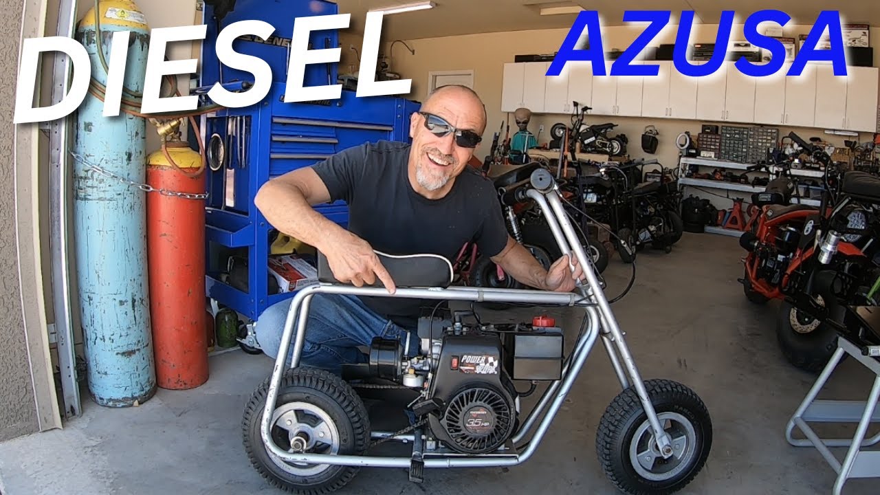 When you run DIESEL in a GAS mini bike - YouTube