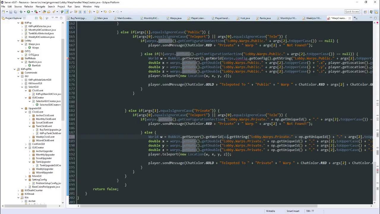 Minecraft Bukkit Plugin Coding: Coding A Custom Kitpvp Plugin For My ...