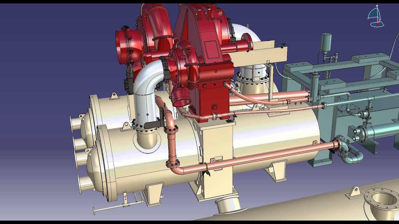 Hanwha Power Systems Compressor Assembly Digital Mock - YouTube