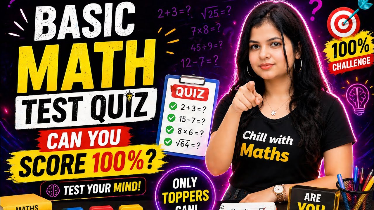 Basic Math Test Quiz - Can You Score 100%? - YouTube