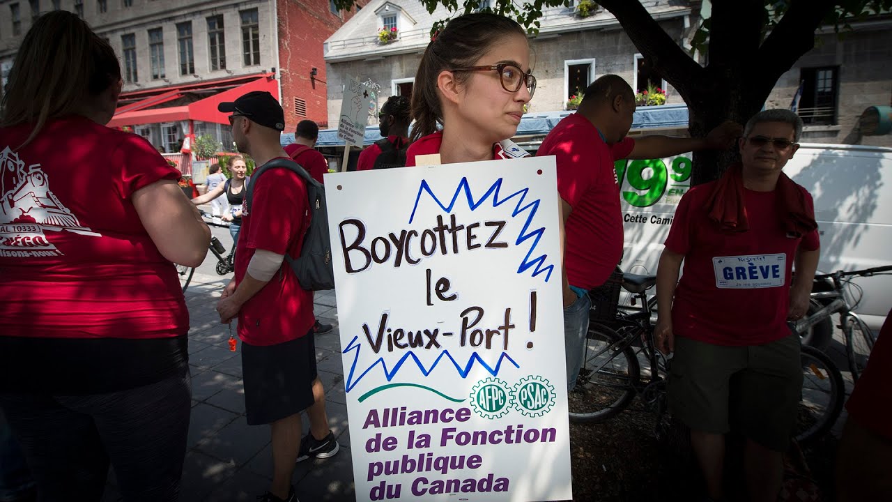 Montreal Old Port workers walk off job - YouTube