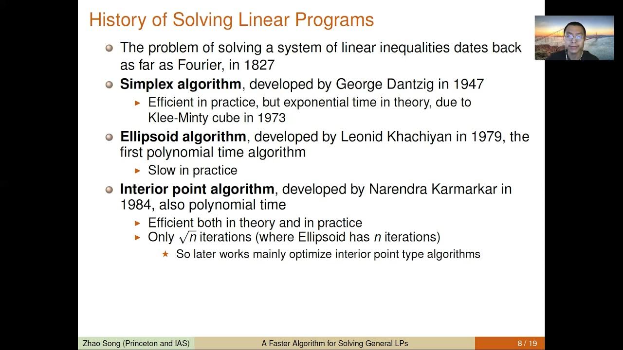 STOC 2021 - A Faster Algorithm for Solving General LPs - YouTube