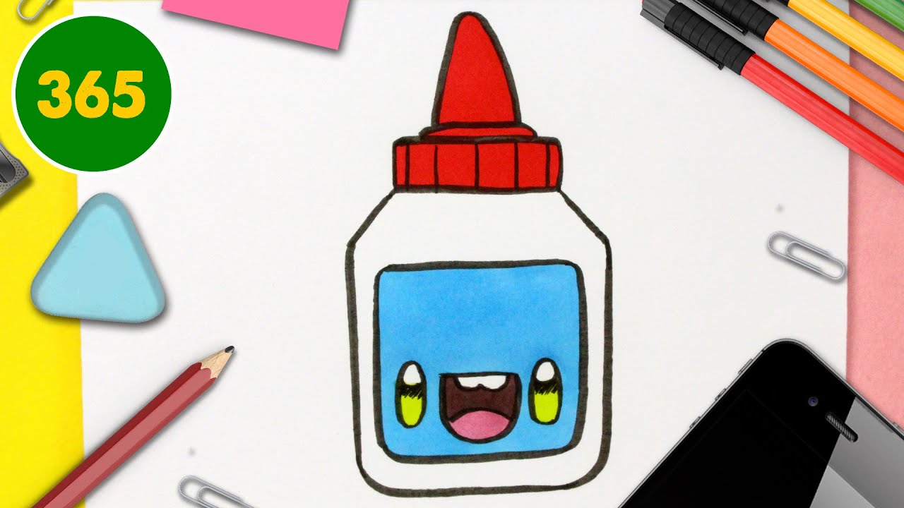 HOW TO DRAW A CUTE GLUE KAWAII - YouTube