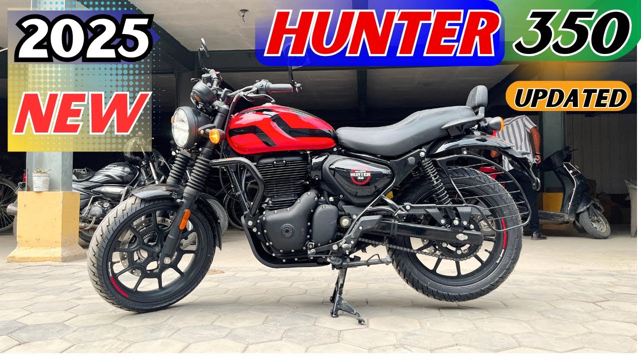 2025 New RE Hunter 350 London Red Color Detailed Review | Updated ...
