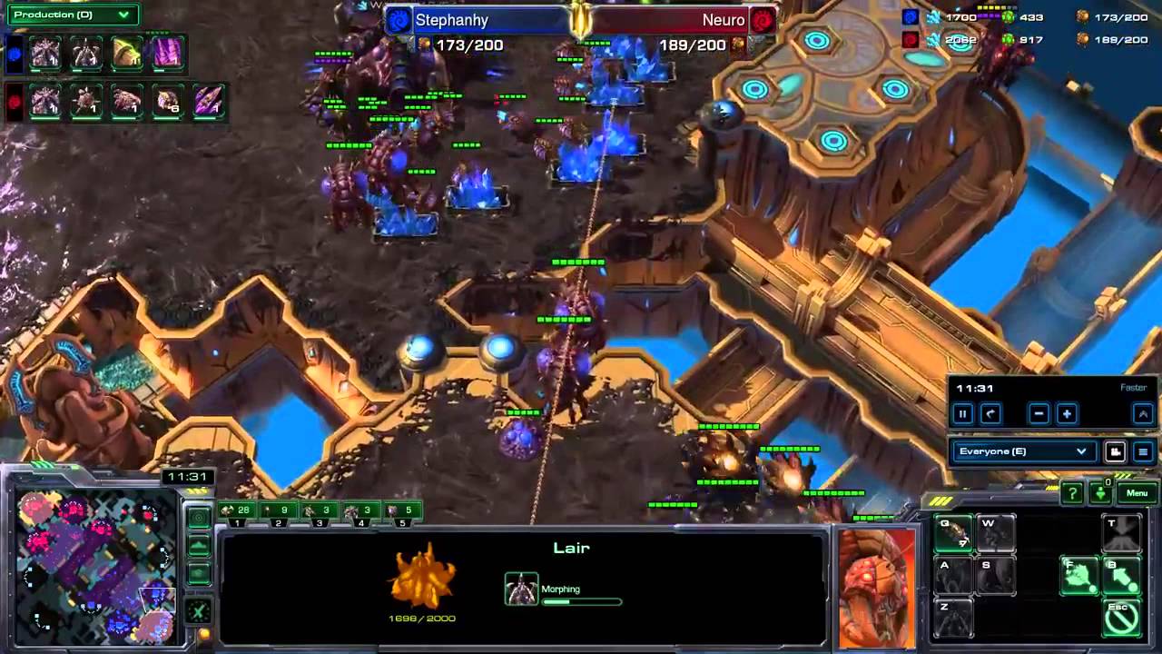 StarCraft 2 Gameplay : Stephano vs Neuro ZvZ - YouTube