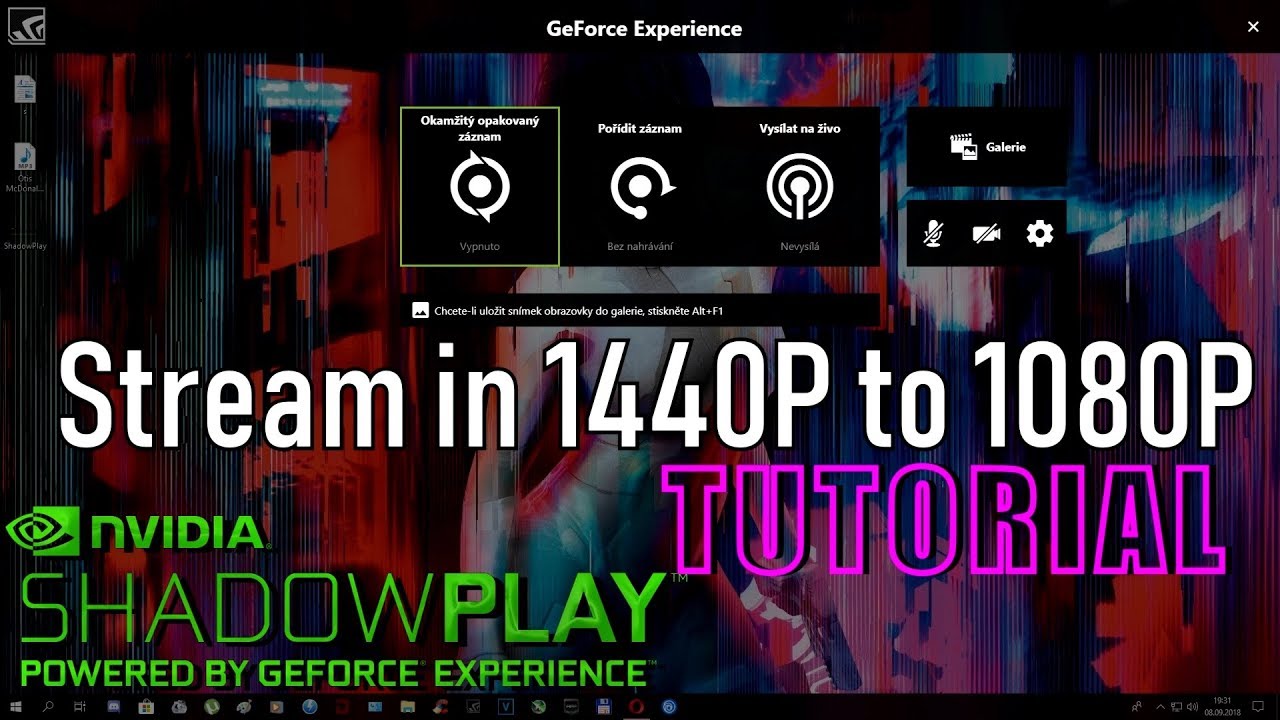 ShadowPlay: How to set the quality stream to 1440P in native 1920x1080 [ TUTORIAL ] - YouTube