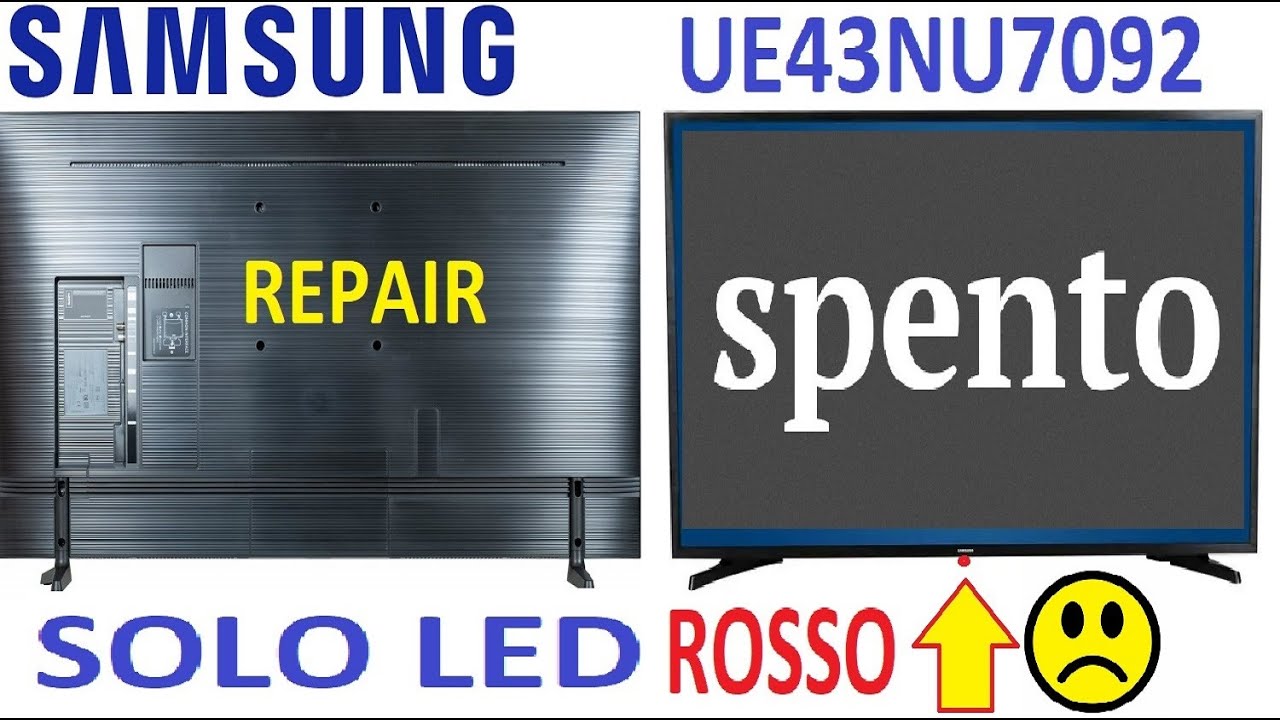 TV Samsung UE43NU7092 " SOLO LED ROSSO " - YouTube