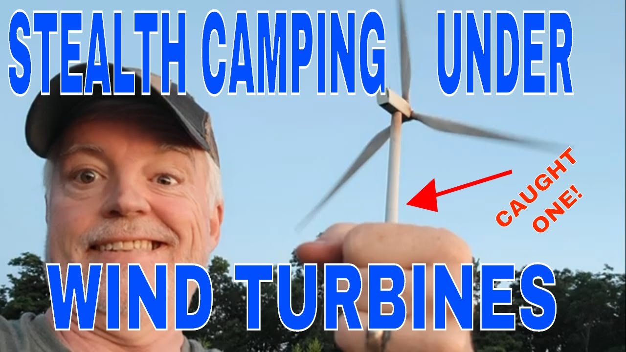 Under Wind Turbines - Stealth Camp - Overnight Solo in a Hammock - Just ...