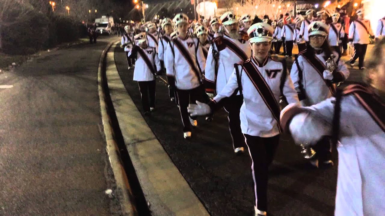 Virginia Tech's Marching Virginians Parade into Lane Stadium - YouTube