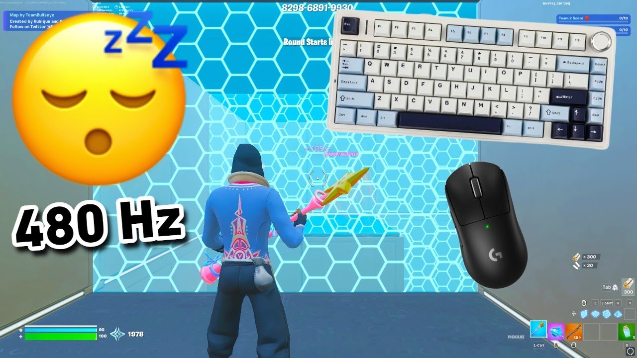 Aula F75 ASMR🏆1v1 Piece Control😴Satisfying Fortnite Keyboard Gameplay🤩 ...