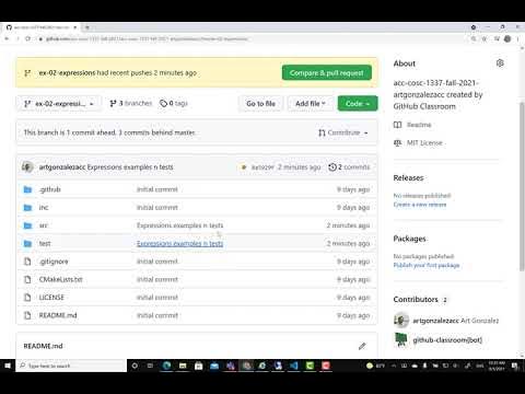 GitHub Create branch, VS Code checkout branch, commit and push changes, and merge branch to ...