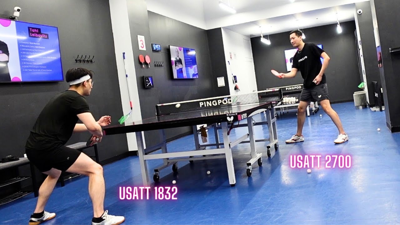 Training with Yijun Tom Feng USA OLYMPIAN (hook serve, short strokes ...