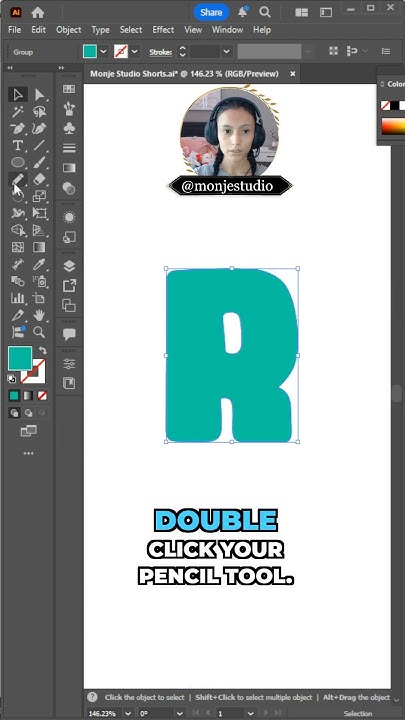 Monje Studio Tutorials: How to Customize Text using the Pencil Tool in Illustrator - YouTube
