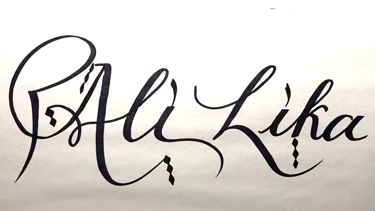 Ali Lika Name Signature Calligraphy Status | How to Draw, Cursive ...